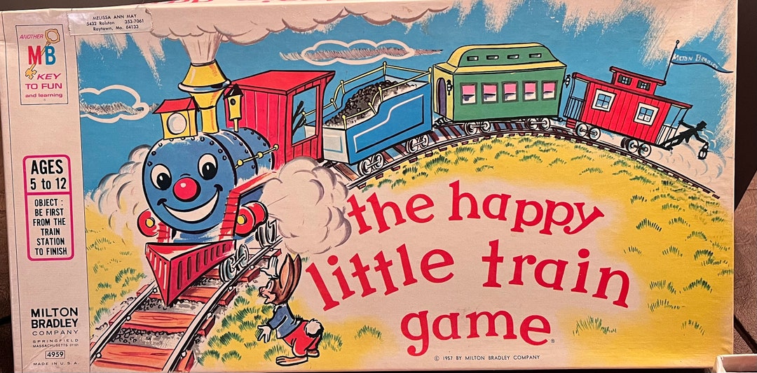 Vintage the Happy Little Train Game, Children's Board Game, Milton ...
