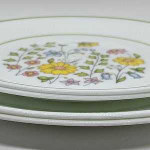 Vintage Corelle Meadow Dishes, Dinner Plates, Salad Plates, Spring ...