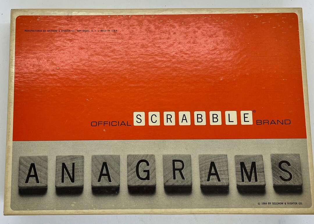 Vintage Anagrams Tile Game: Official Scrabble Brand Family Game - Etsy