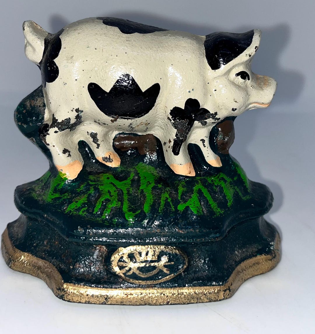 Vintage Cast Iron Pig Doorstop: Farmhouse Decor, Pig Collector - Etsy