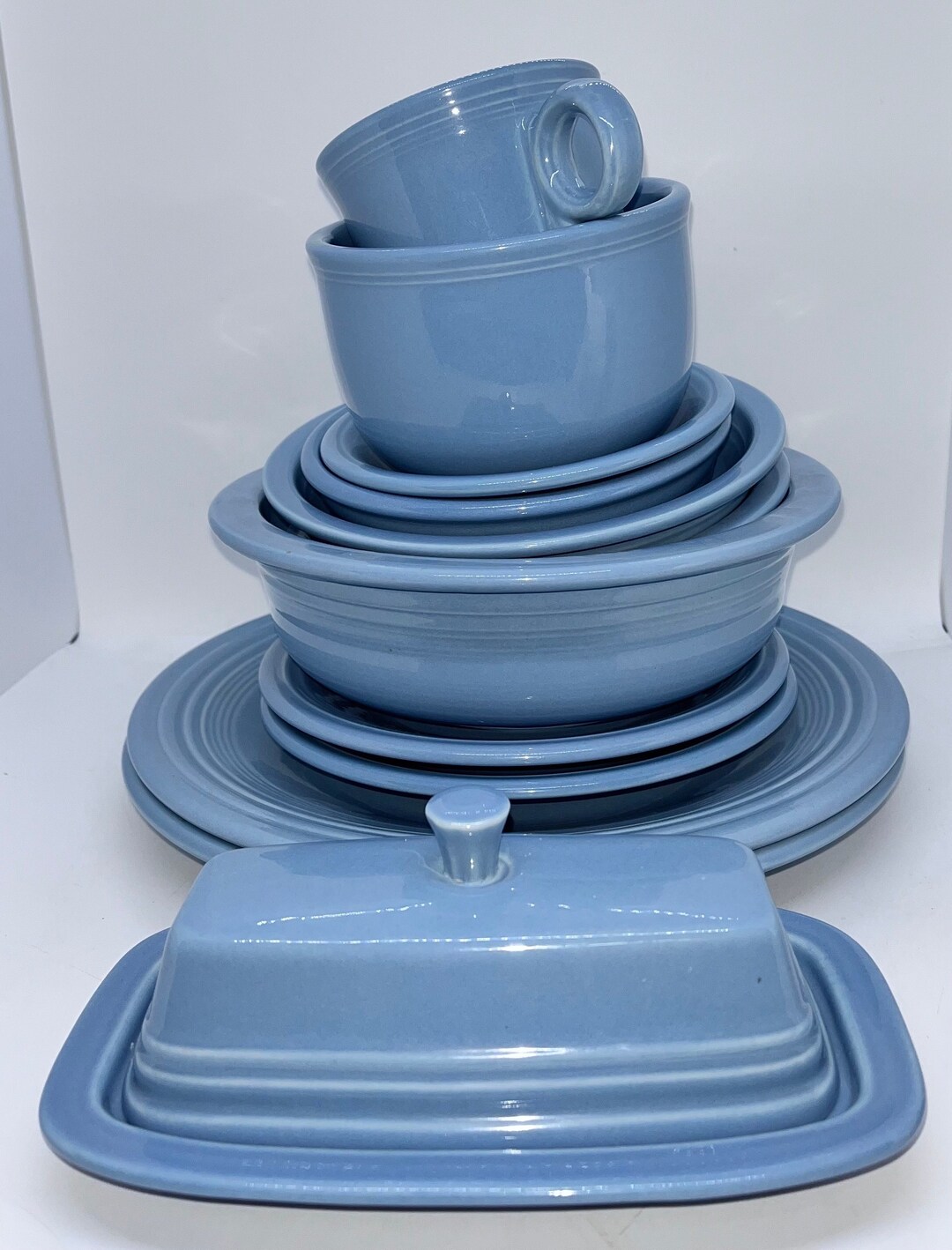 Vintage Fiesta Ware: Periwinkle Blue Dinnerware - Homer Laughlin - Etsy