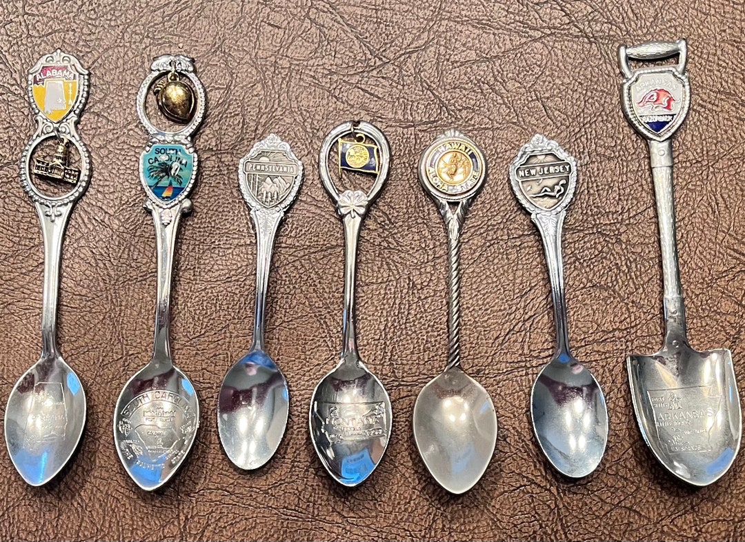 Vintage Souvenir Travel Spoons, Alabama, South Carolina, Pennsylvania ...