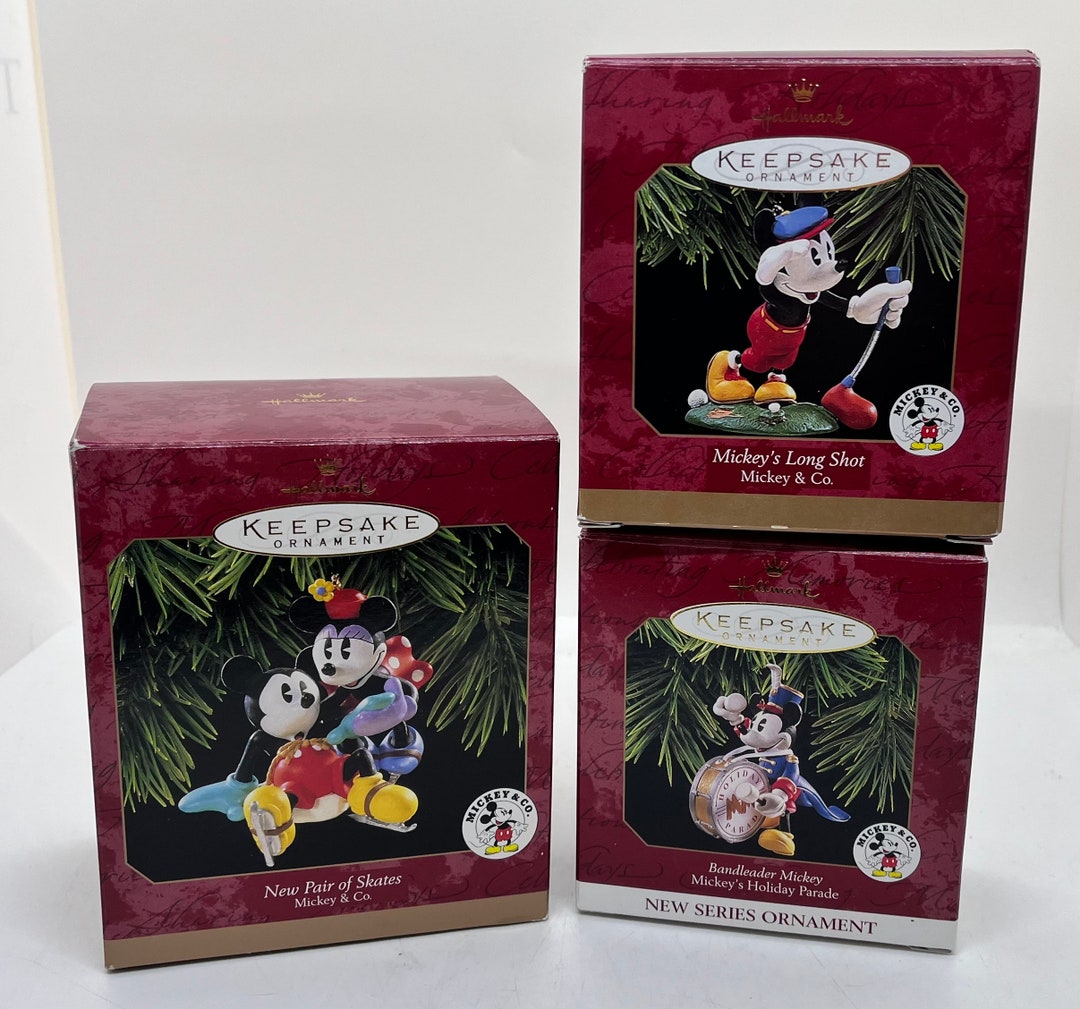 Vintage Hallmark Mickey Mouse Christmas Ornaments: 1997 Skates ...