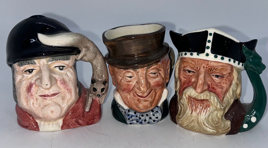 Vintage Royal Doulton Mini Toby Jugs: Character Mugs, Bar Decor - Etsy