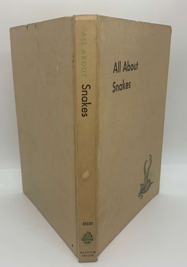 Vintage Book All About Snakes by Bessie M. Hecht © 1956 - Etsy