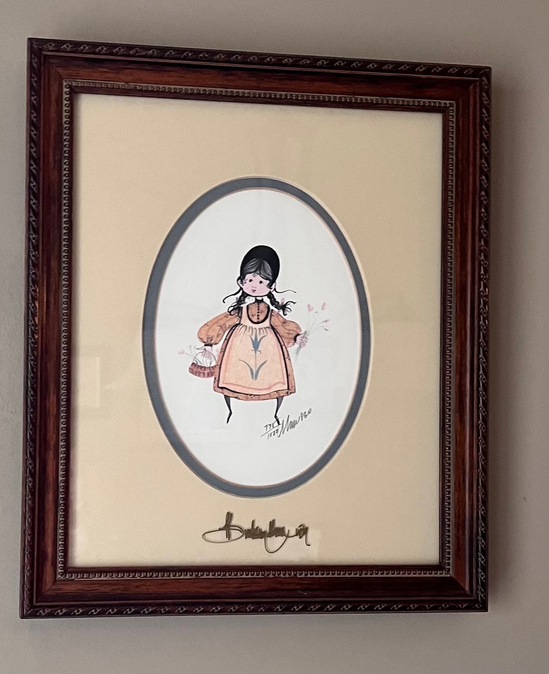 P. Buckley Moss Signed Print, 775/1000, Second Signature on Glass ...