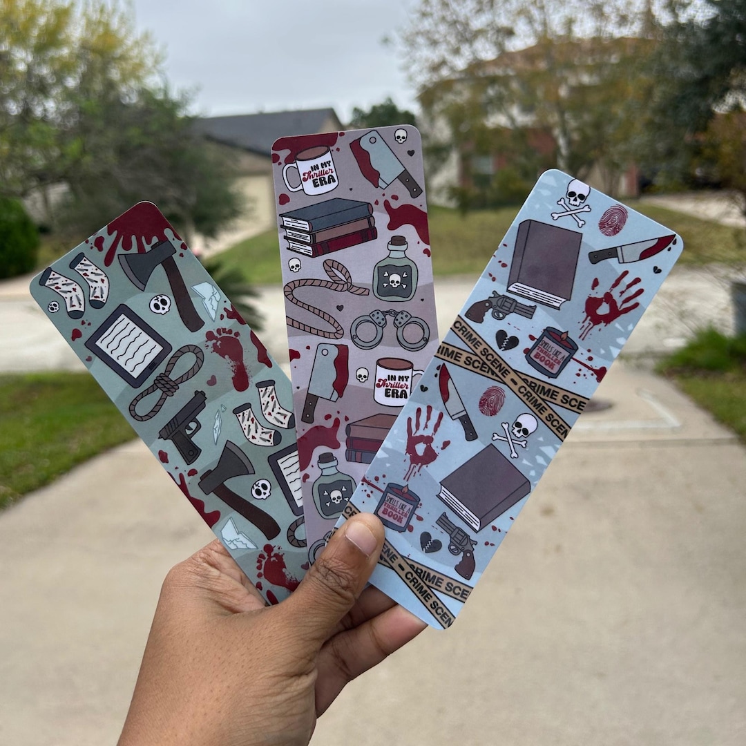 Thriller Reader Bookmark | Cute Thriller Bookmark | True Crime | Hand ...