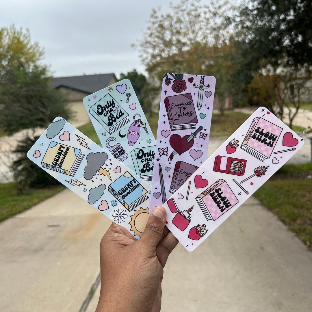 Romance Tropes Reader Bookmark | Grumpy Sunshine | Enemies to Lovers ...