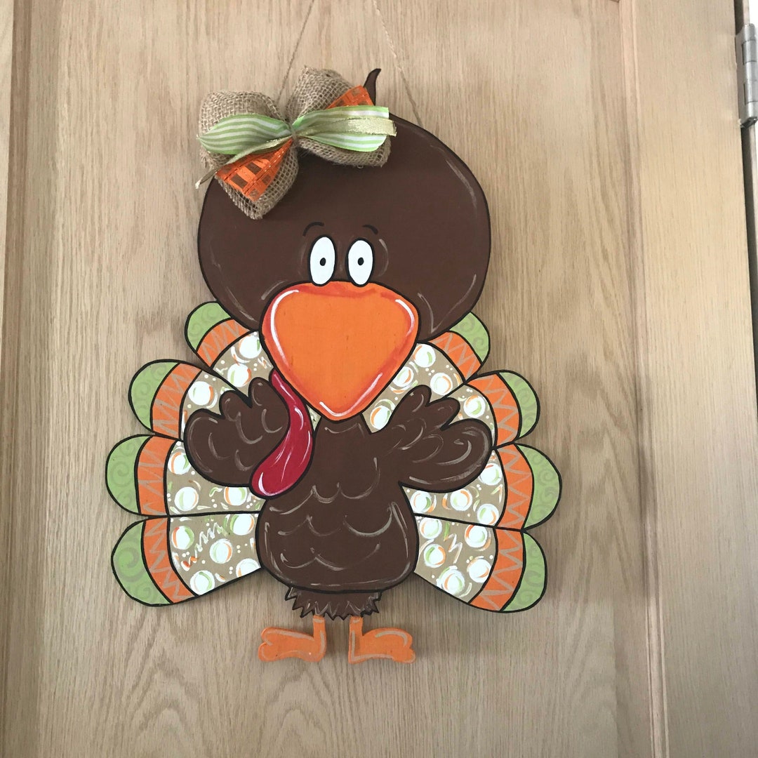 Turkey Door Hanger Thanksgiving Turkey Door Hanger Thanksgiving Decor