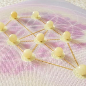 Tree of Life Crystal Grid Canvas Print - Embellished Art Print - Honey ...