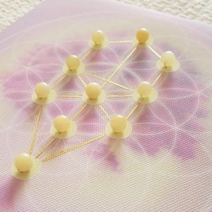 Tree of Life Crystal Grid Canvas Print - Embellished Art Print - Honey ...