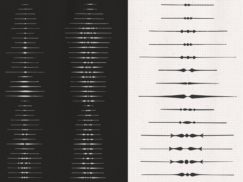 Art Deco Graphic Design Elements Text Separators Paragraph Dividers ...