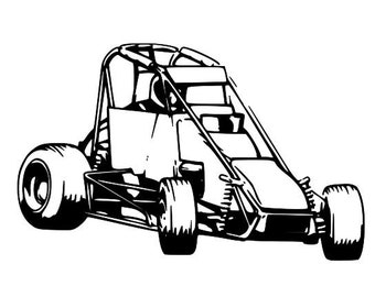Sprint car decal | Etsy