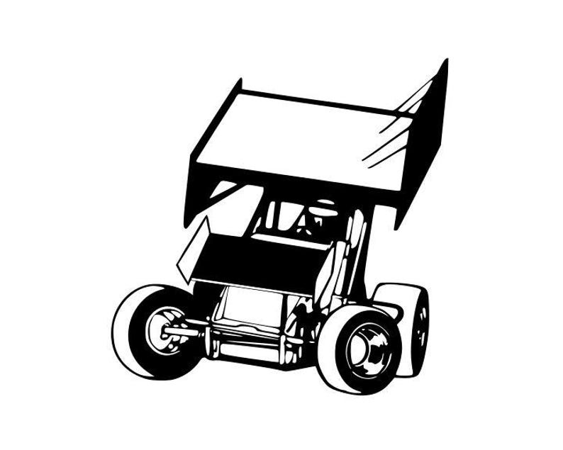 Sprint Car Window Sticker Vinyl Decal ,cups, Glasses, Tumblers by ...