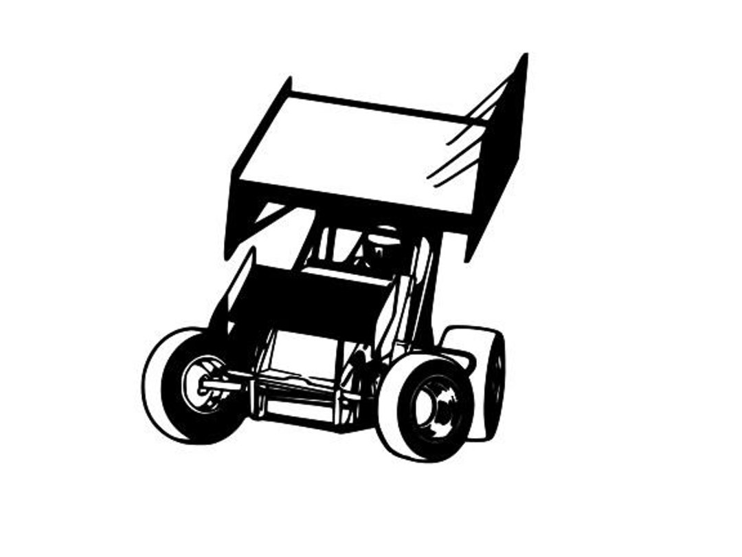 Sprint Car Window Sticker Vinyl Decal ,cups, Glasses, Tumblers by ...