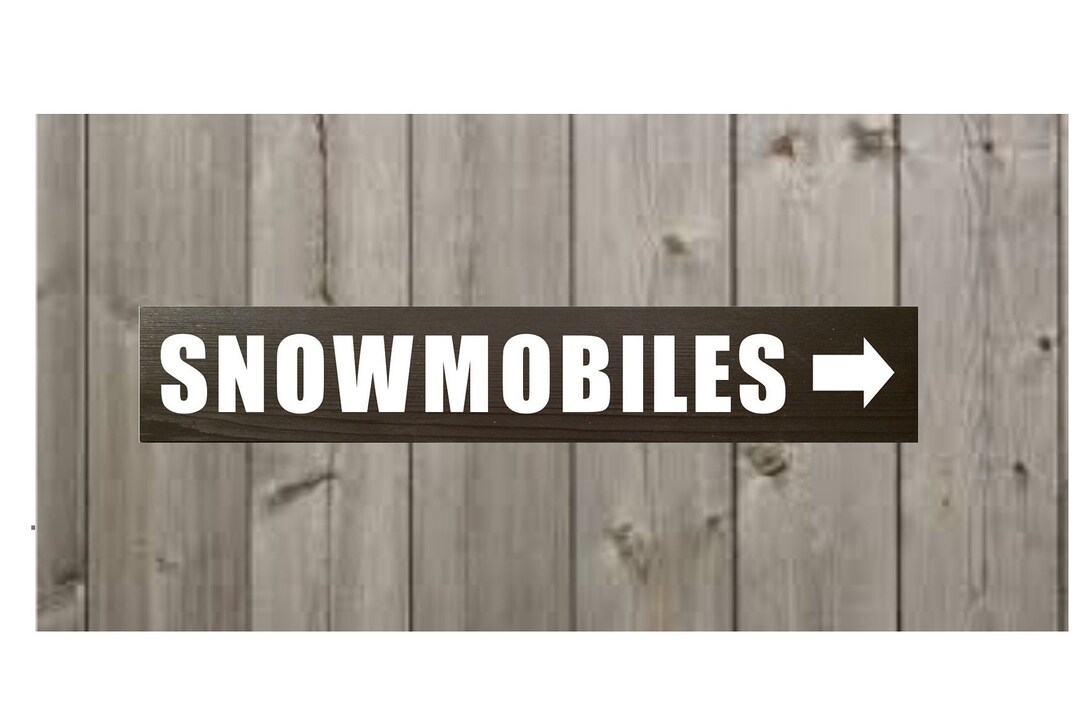 Wood Sign - Snowmobiles. 20" X 3 1/2" by Ninetyninedesigns - Etsy