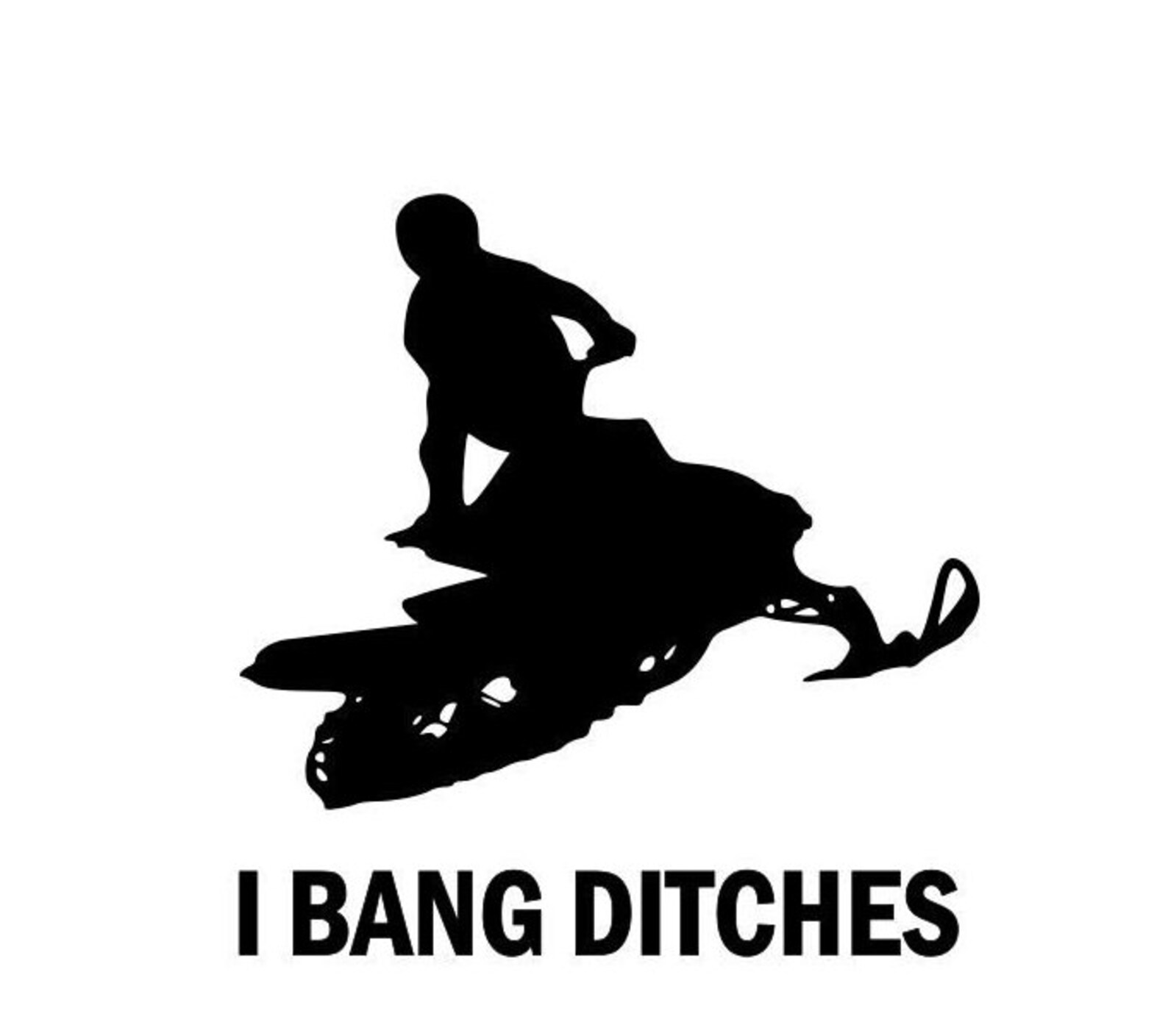 DECAL SNOWMOBILE WINDOW Sticker With Optional I Bang Ditches Add on ...