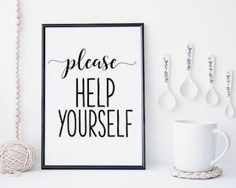 Help yourself sign | Etsy