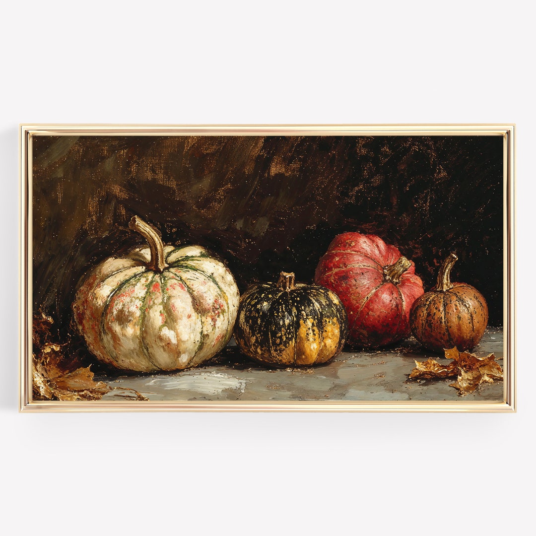 Moody Pumpkin Still Life Frame TV Art: Dark Autumn Screensaver ...