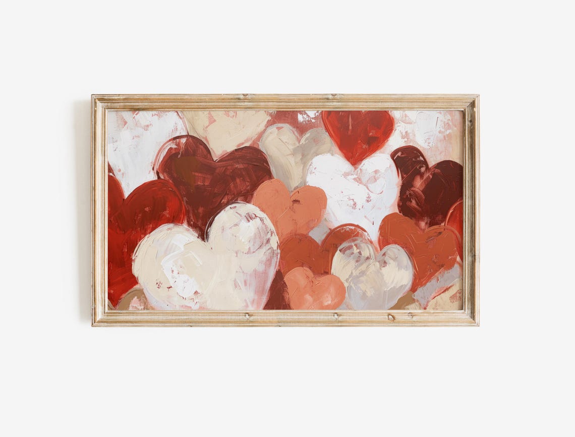 Cornice tv arte cuori di san valentino - Etsy Italia
