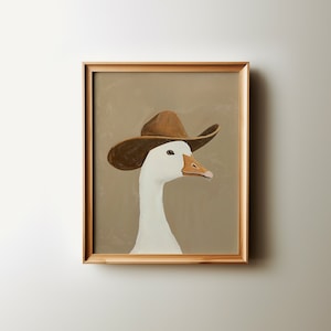 Silly Goose Wall Art, Cute Goose Poster, Dark Green Boy Nursery Decor ...