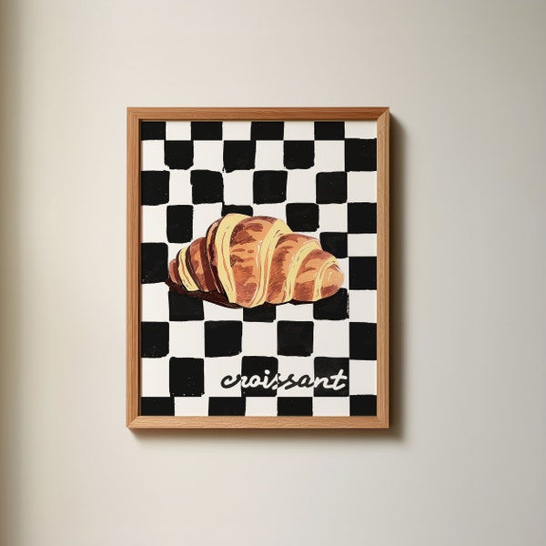Croissant Art - Etsy