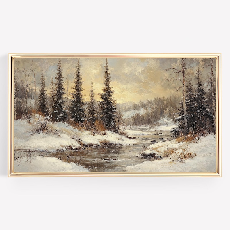 Landscape Art With River - Etsy