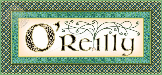 Art Print of Irish Surname O'reilly Wall Decor Featuring | Etsy