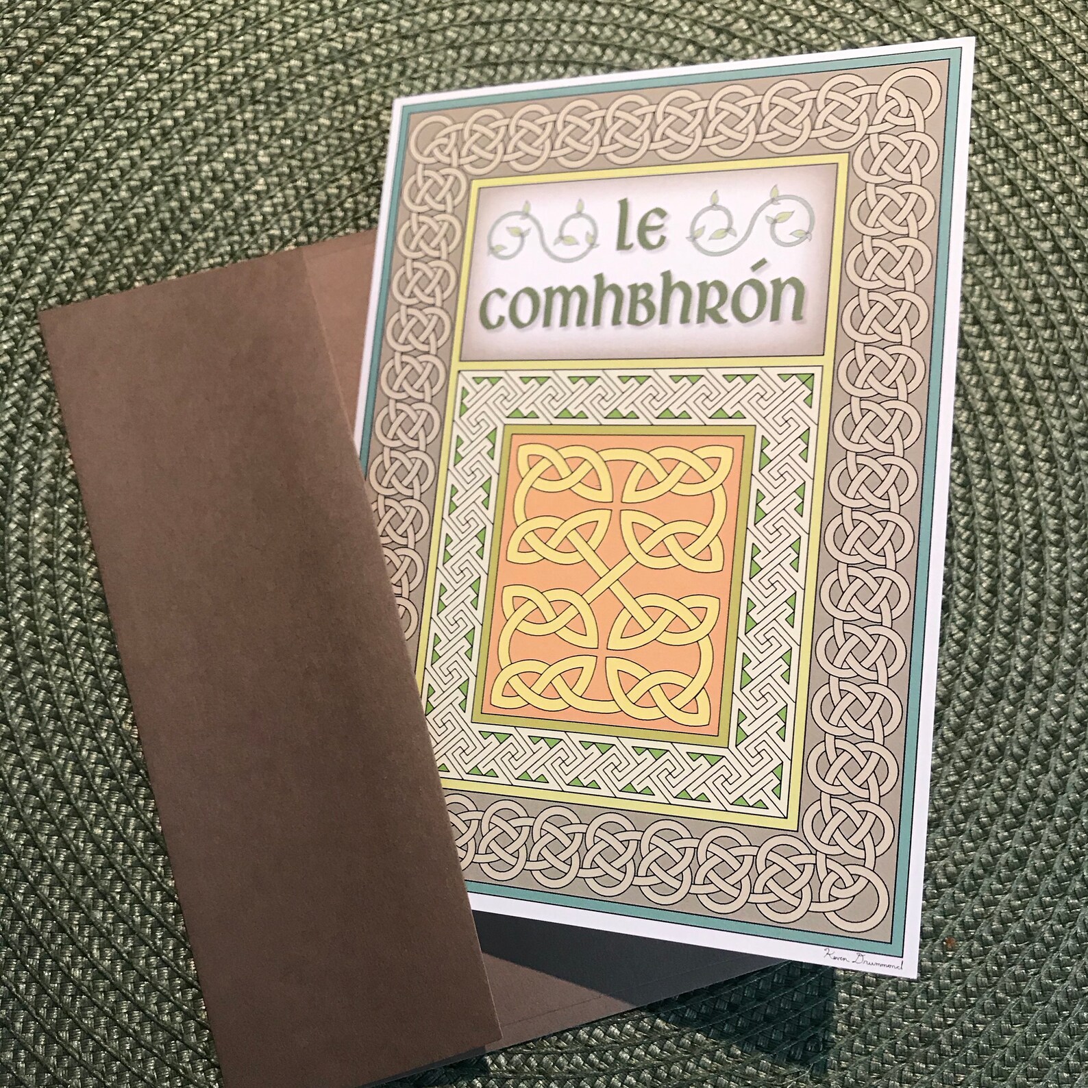 Gaelic Language Irish Greeting Card, With Sympathy, Intricately ...