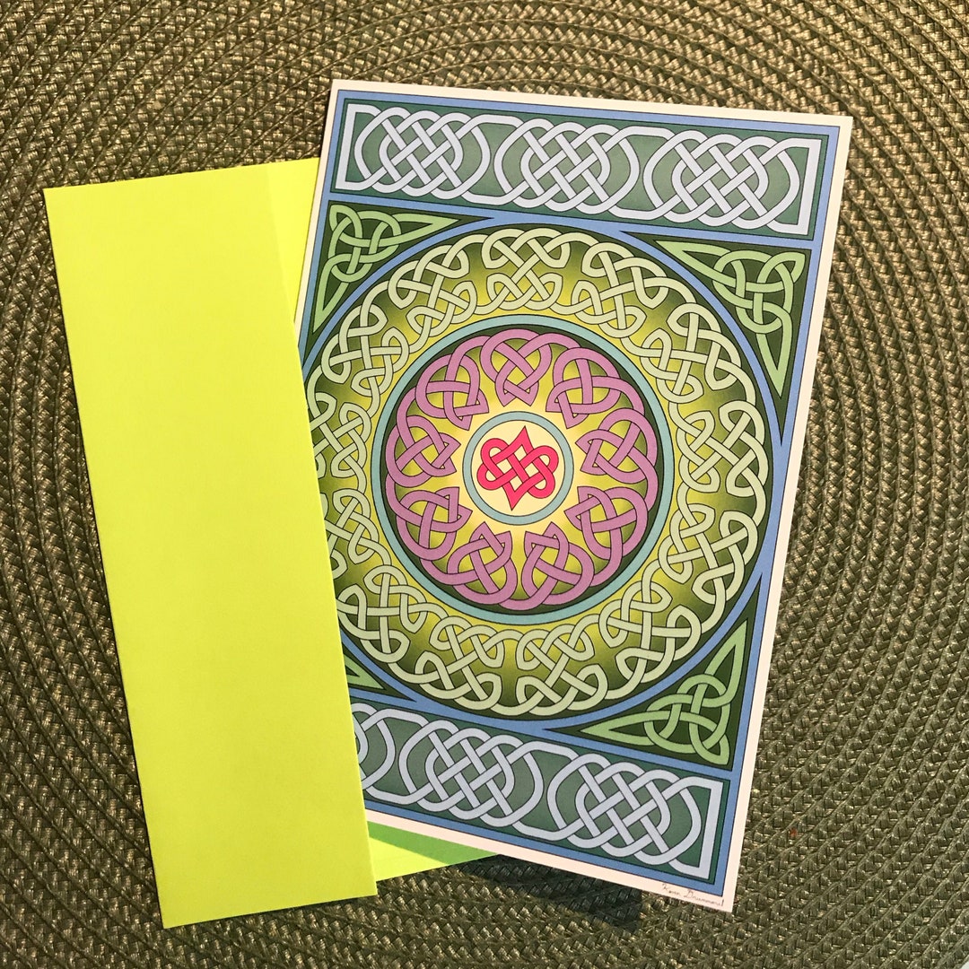 Irish Greeting Card, Featuring Love Knots, Blank Inside, Intricately ...