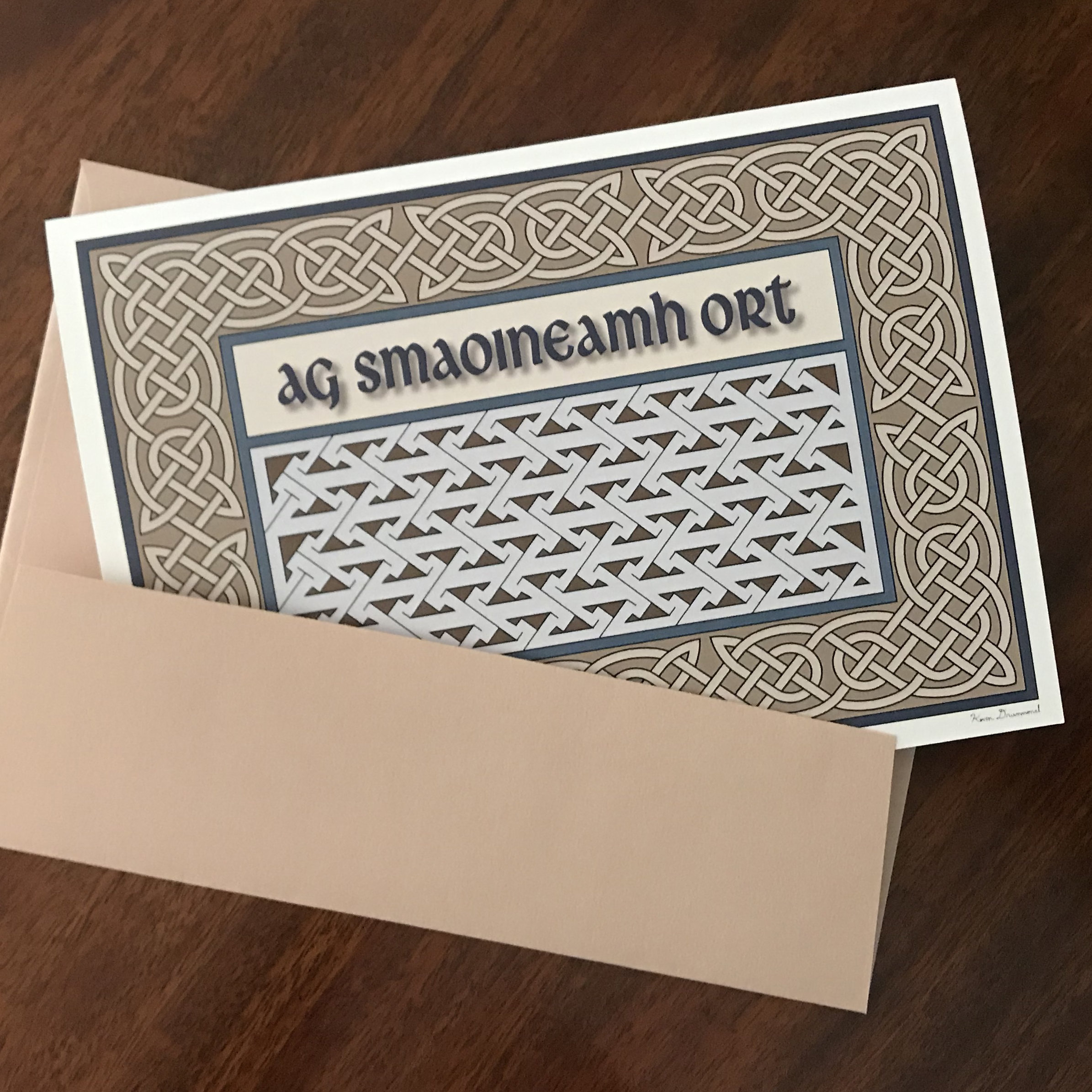 Gaelic Language, Irish Greeting Card, Thinking of You, Intricately ...