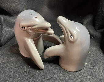 Dolphin Salt Pepper Shakers - Etsy