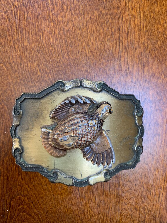 vintage fowl bird brass - Gem