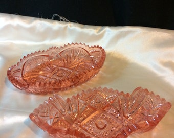 Pink Cut Glass - Etsy