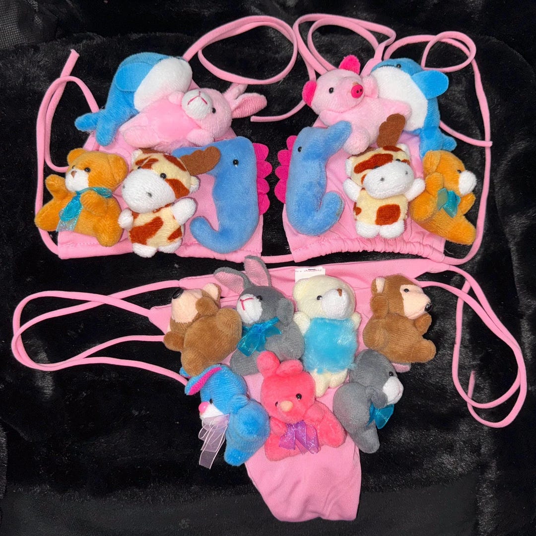 Cute Teddy Bear Plushie Two-piece Bikini - Fun & Cozy Beachwear for ...