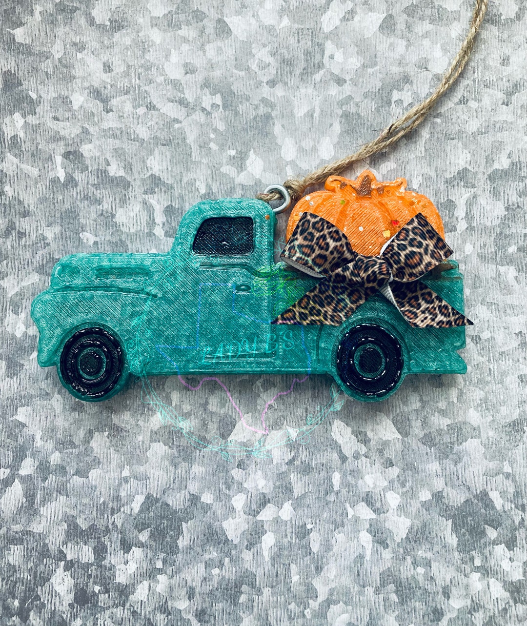 Fall Car Freshener Fall Truck With Pumpkin. With or Without a Bow. Fall ...