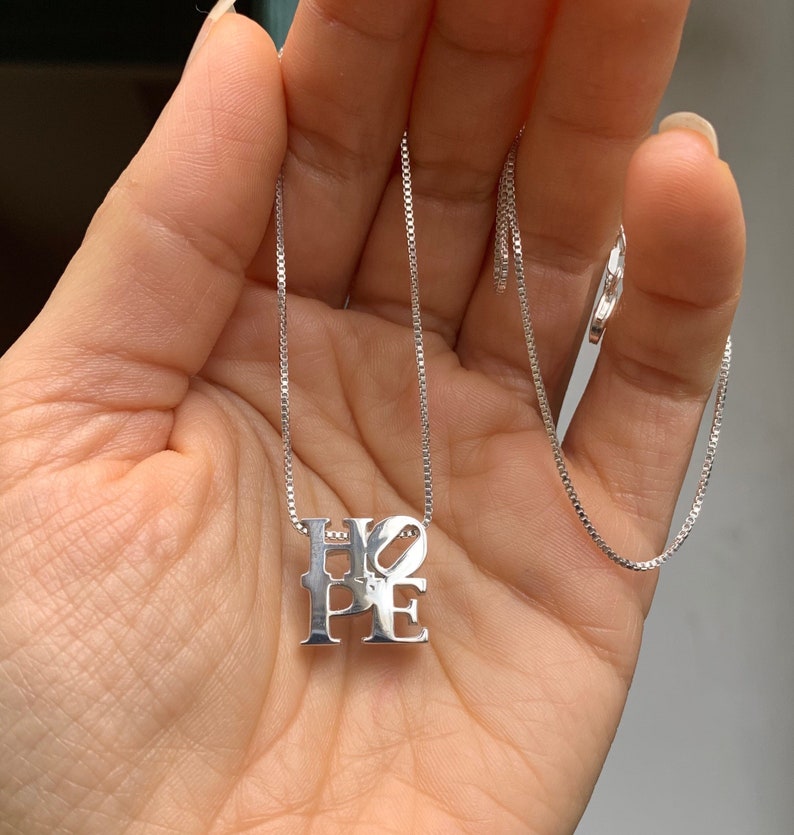 HOPE Pendant in Sterling Silver Hope Necklace - Etsy