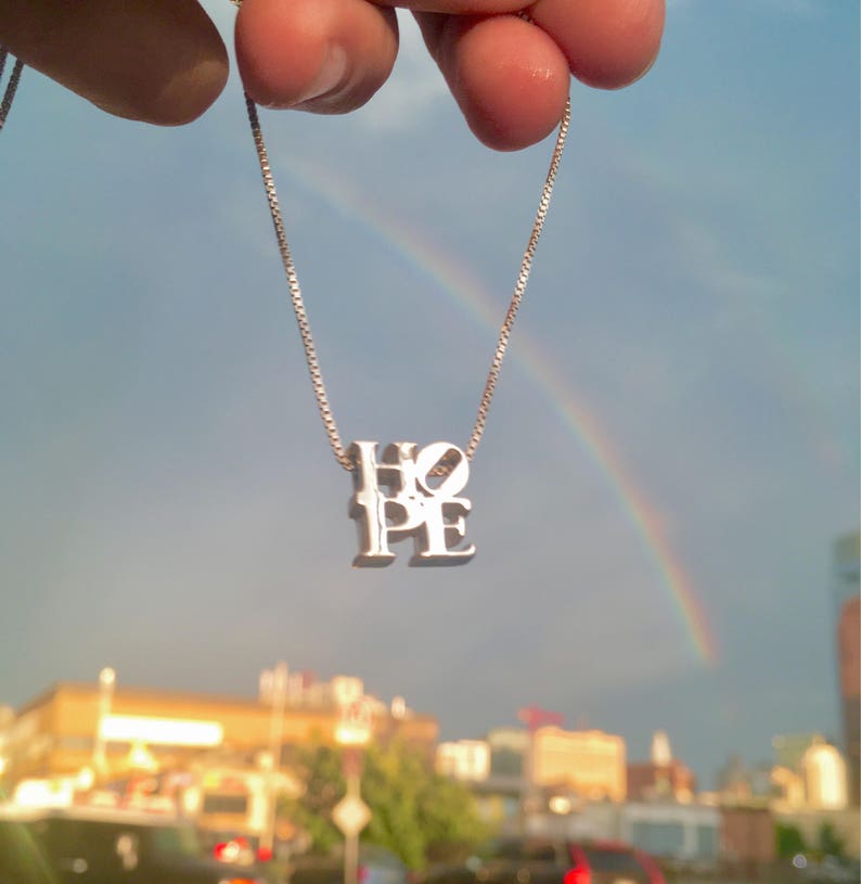 HOPE Pendant in Sterling Silver Hope Necklace - Etsy