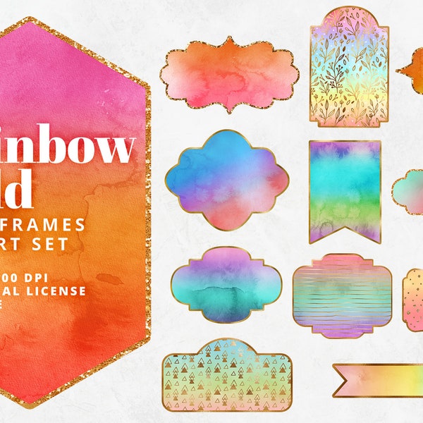 Gold Border Labels - Etsy