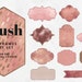 Blush Rose Gold Watercolor Label Frames, Watercolor Clipart, Watercolor ...