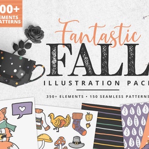 Hand Drawn Fall Clip Art Set, Autumn Clipart, Halloween Clipart ...
