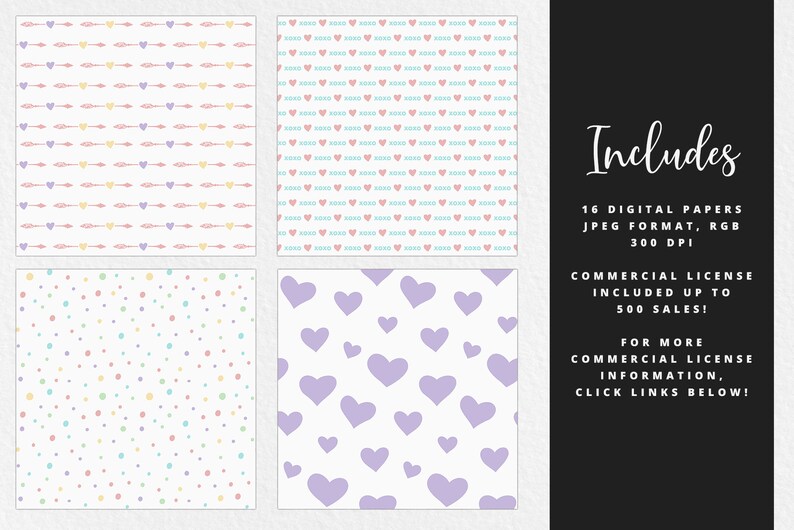 Pastel Valentine's Day Digital Paper Pastel Digital - Etsy