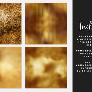 Gold Foil Digital Paper, Seamless Gold Foil Textures, Digital Metallic ...