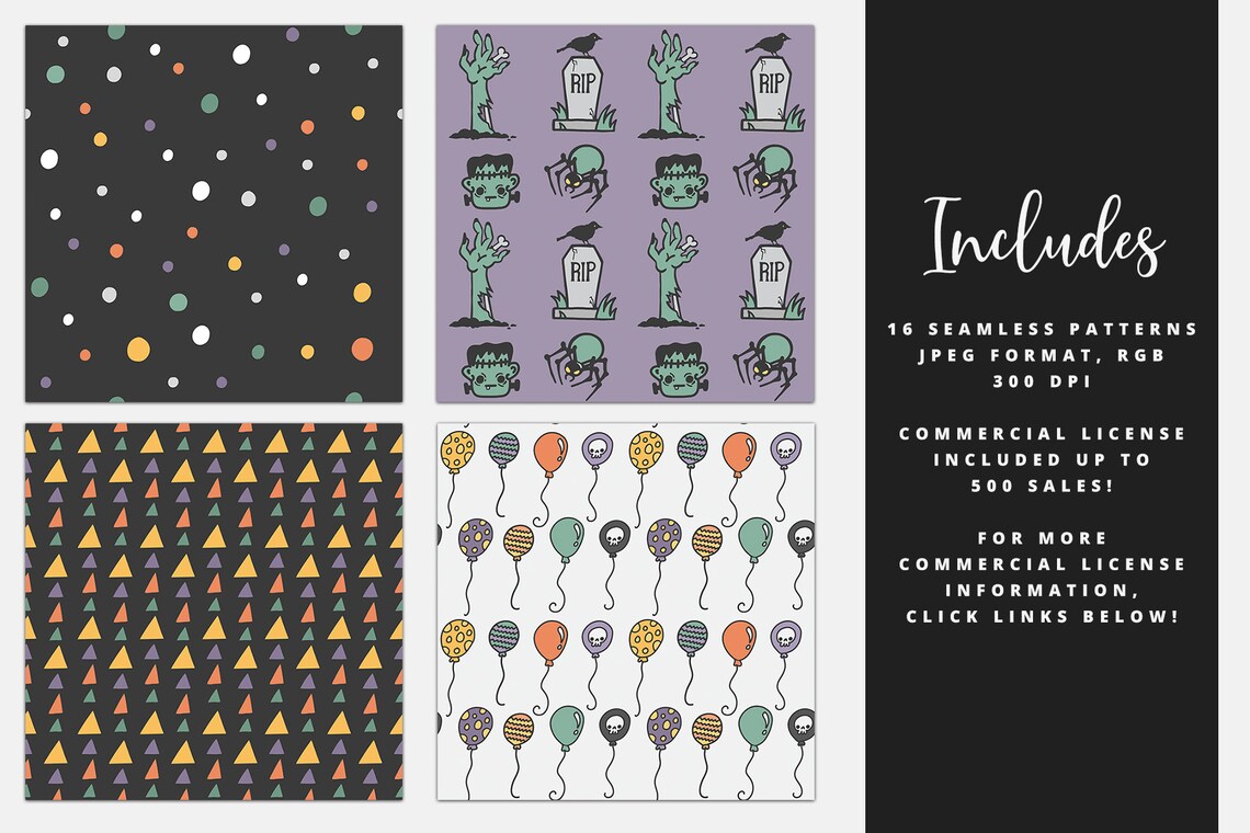 Halloween Digital Paper Halloween Paper Halloween Seamless | Etsy