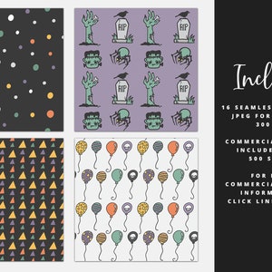 Halloween Digital Paper, Halloween Paper, Halloween Seamless Patterns ...