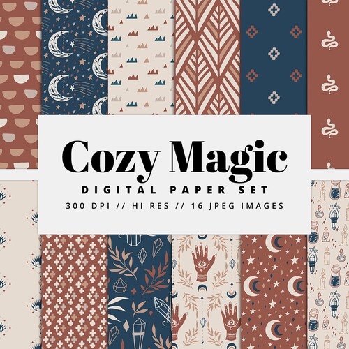 Pastel Magic Digital Paper Set Seamless Textures Esoteric - Etsy