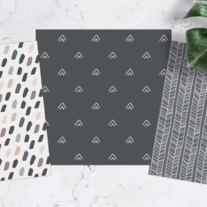 Neutral Boho Digital Paper Set, Seamless Textures, Boho Patterns ...