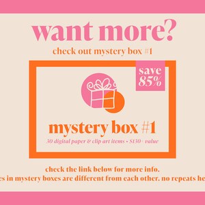 Mystery Box Clip Art and Digital Paper, Scrapbook Paper Pack, Clip Art ...