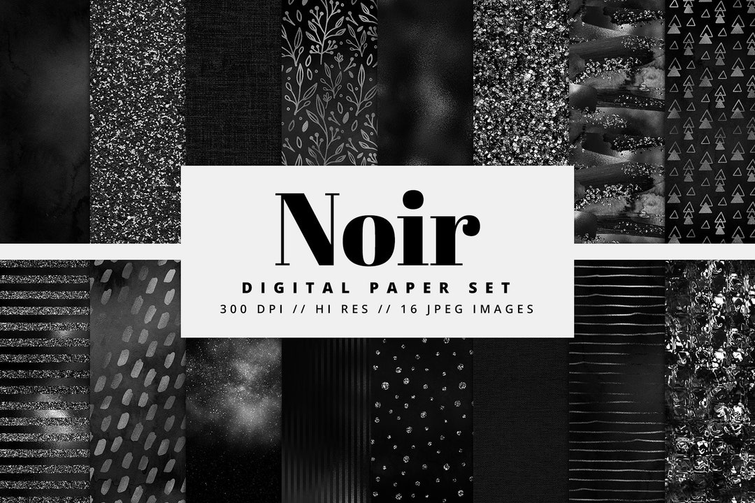 Black Foil Digital Paper, Seamless Textures,silver, Digital Metallic ...
