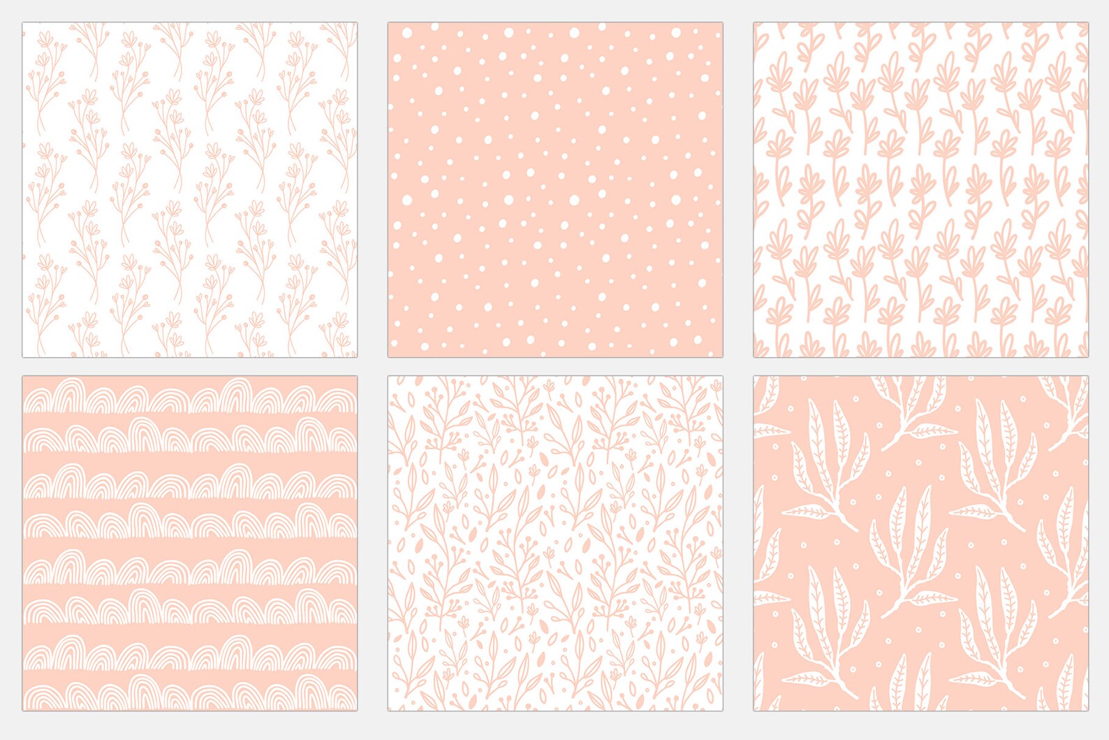 Peach Pastel Digital Paper Printable Paper Pastel Patterns | Etsy